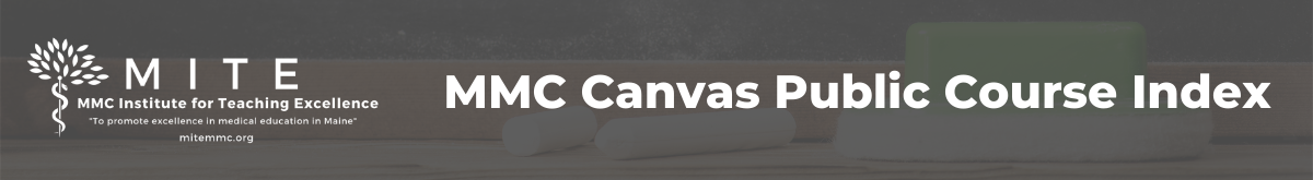 MMC Canvas Public Course Index - MITE MMC Institute for Teaching Excellence